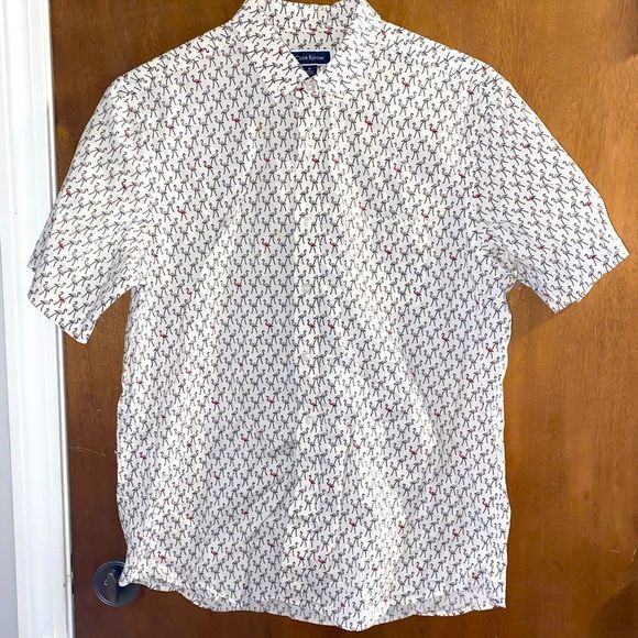 Club Room | Shirts | Club Room Flamingo Print Short Sleeve Button Up ...